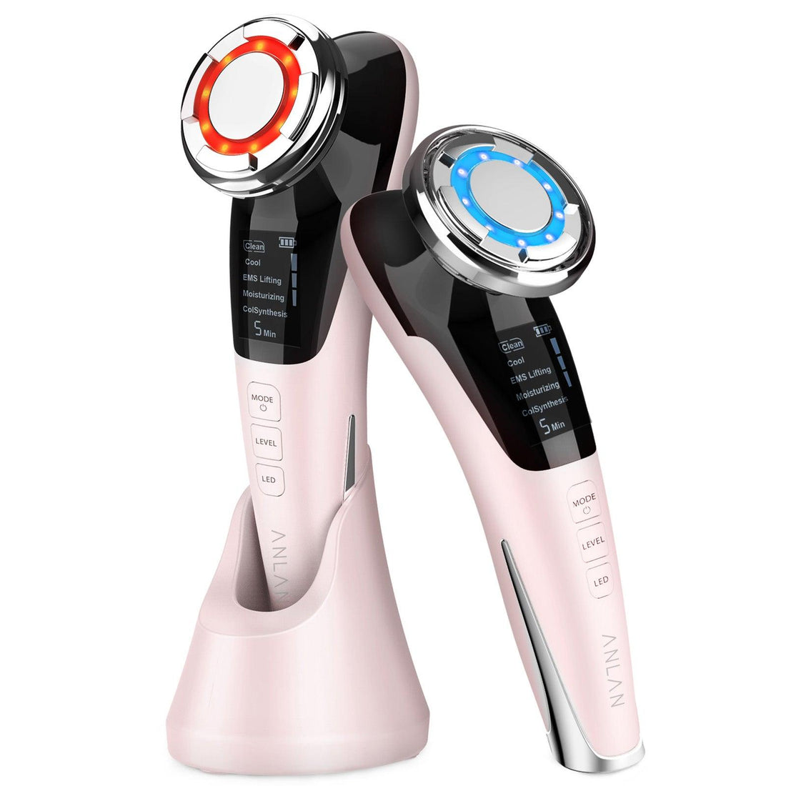 EMS Facial Massager Red and Blue light therapy Beauty Device ANLAN