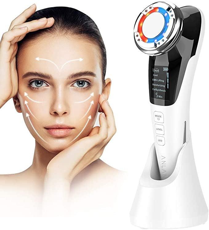 EMS Facial Massager Red and Blue light therapy Beauty Device | ANLAN