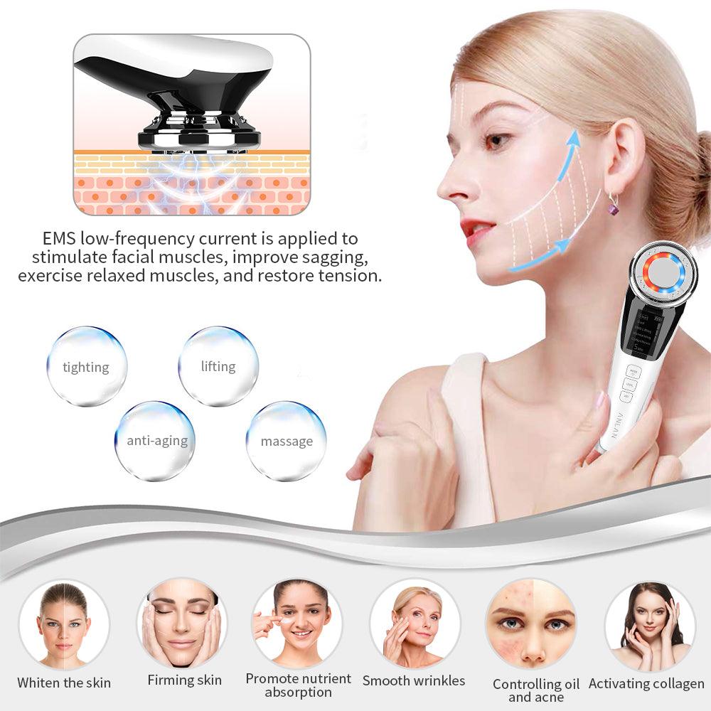 EMS Facial Massager Red and Blue light therapy Beauty Device | ANLAN
