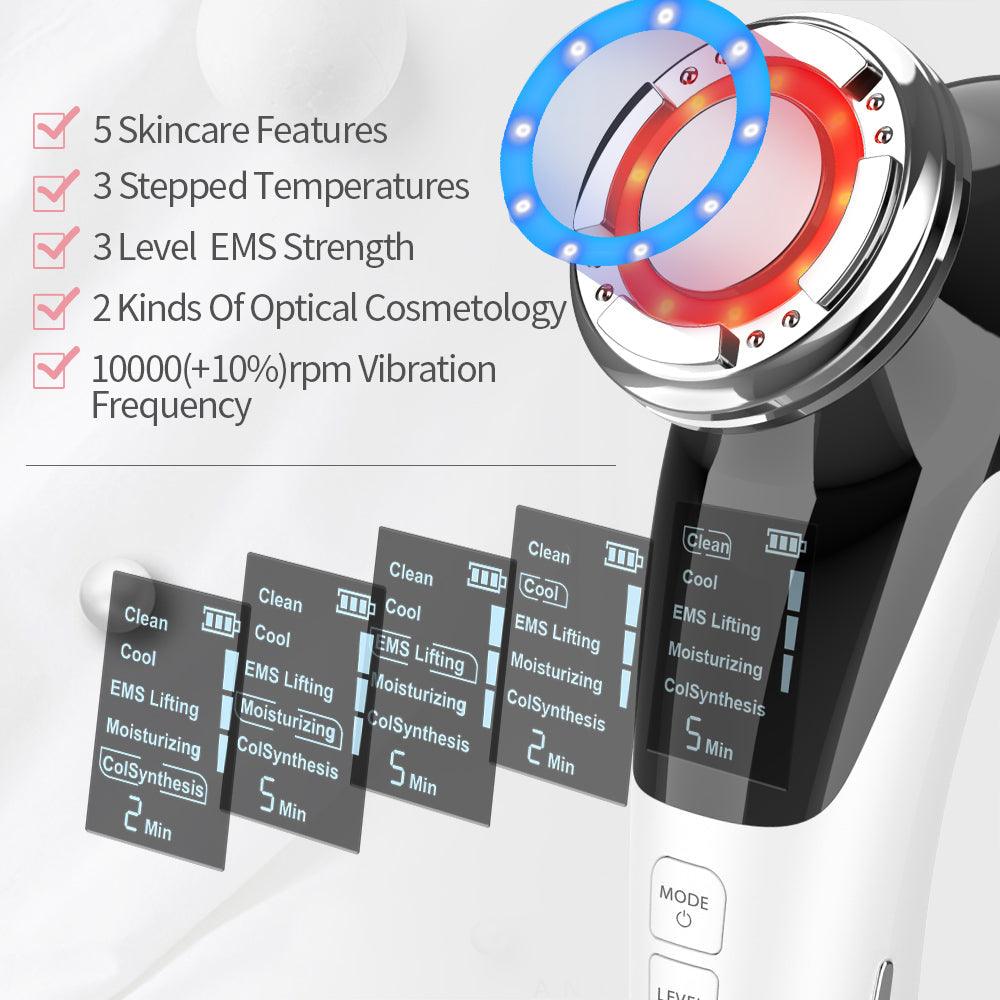 EMS Facial Massager Red and Blue light therapy Beauty Device | ANLAN