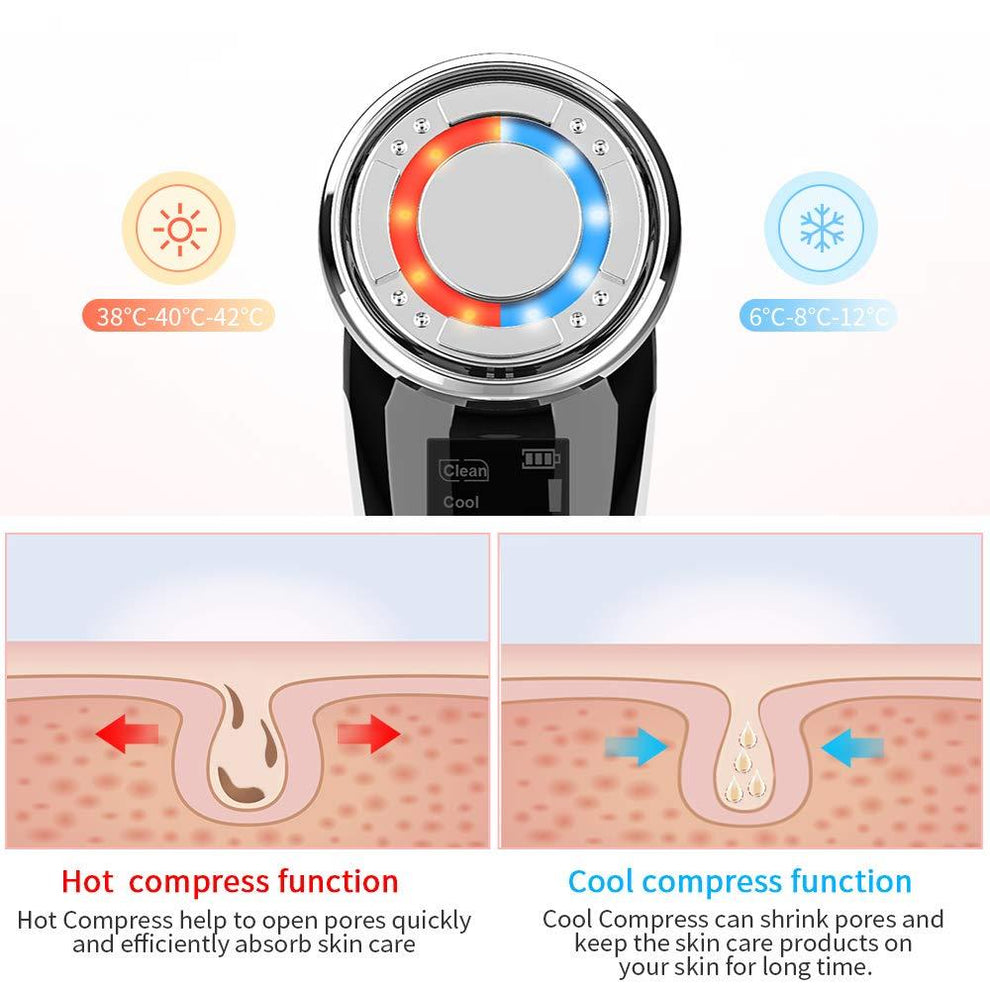 EMS Facial Massager Red and Blue light therapy Beauty Device ANLAN